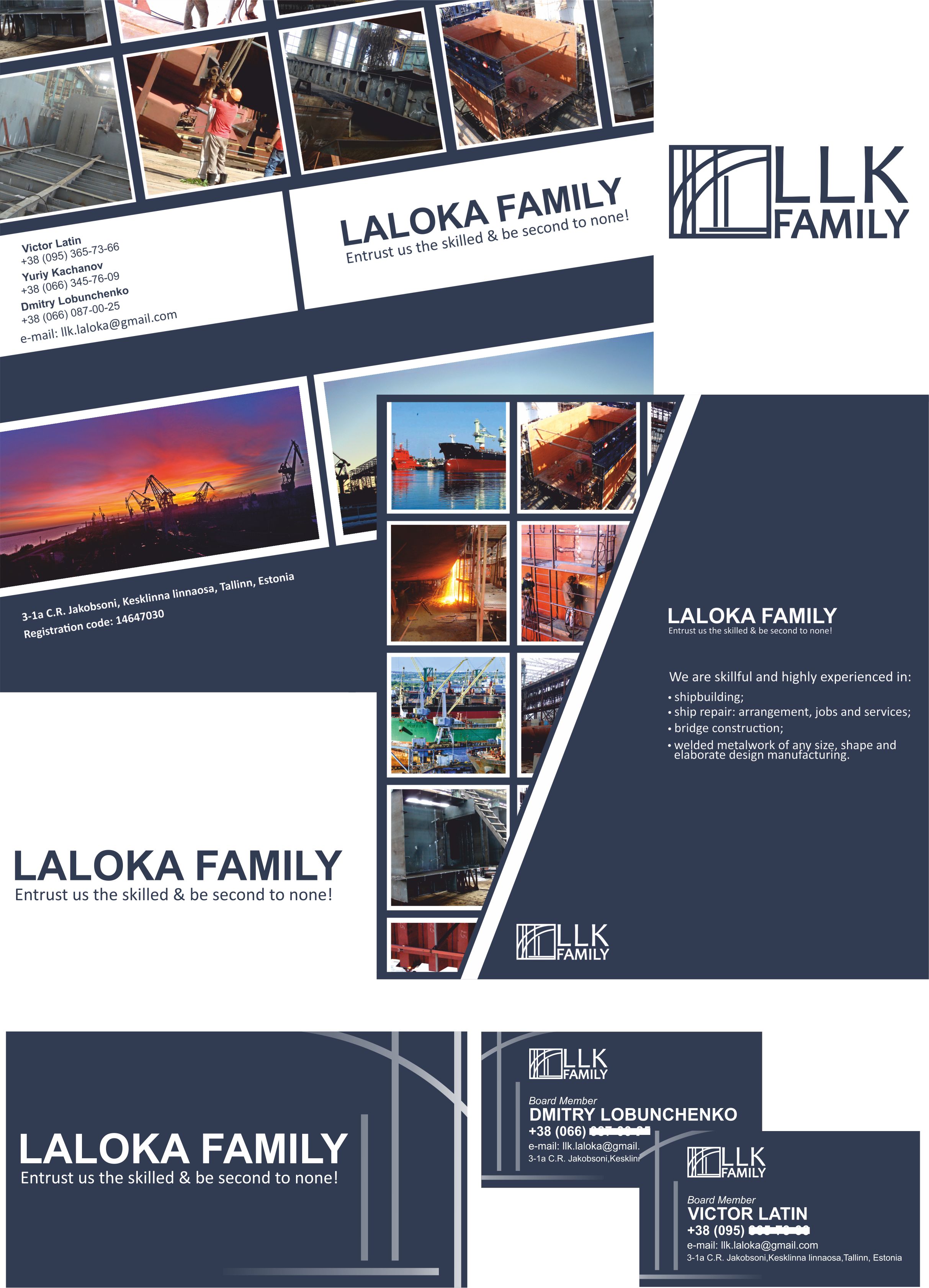 Logo, booklet, visit card for LALOKA FAMYLY – work from a freelancer's ...