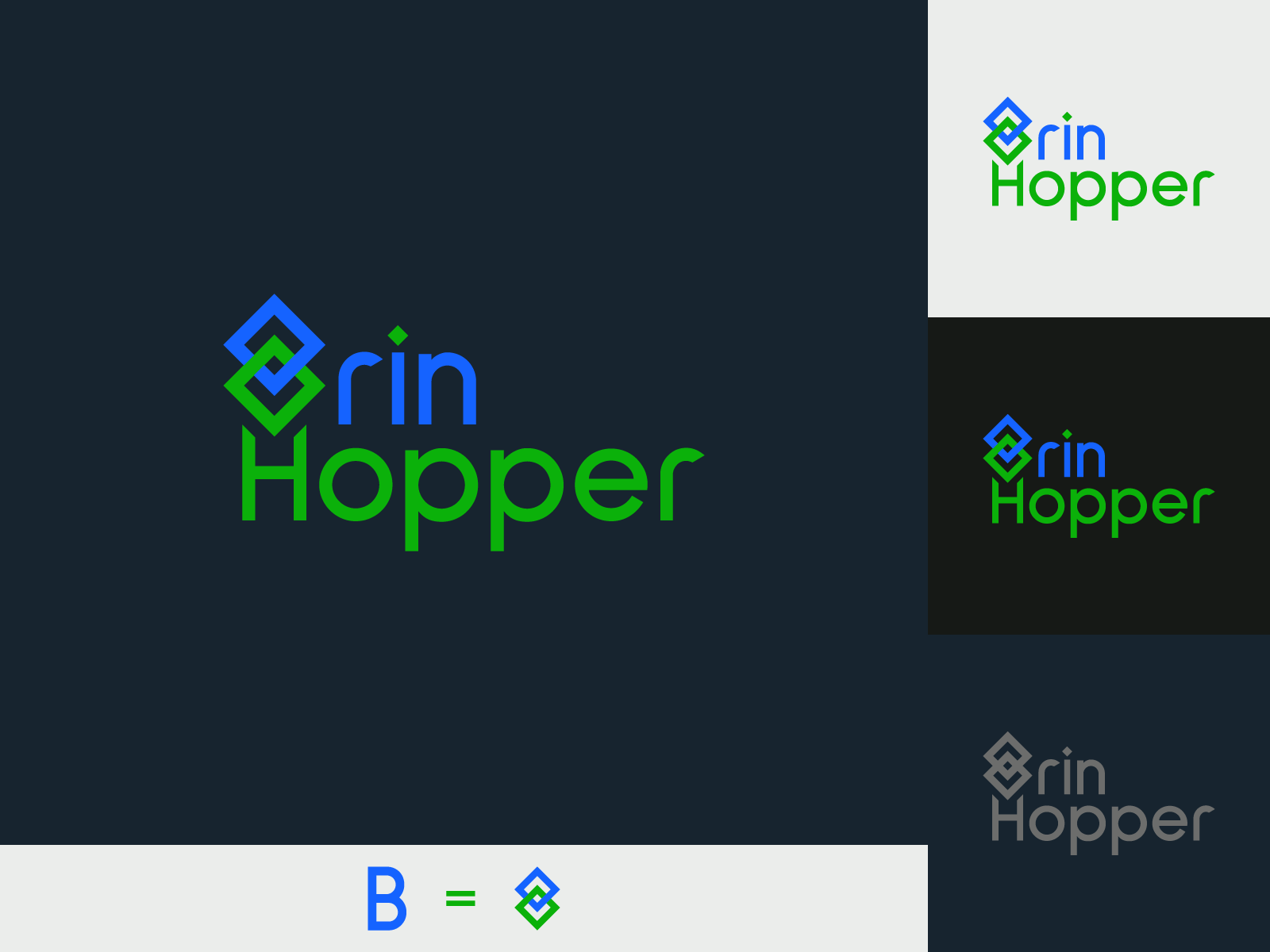 Logo for “Brin Hopper” – work from freelancer's portfolio Александа | example from category Logo ...