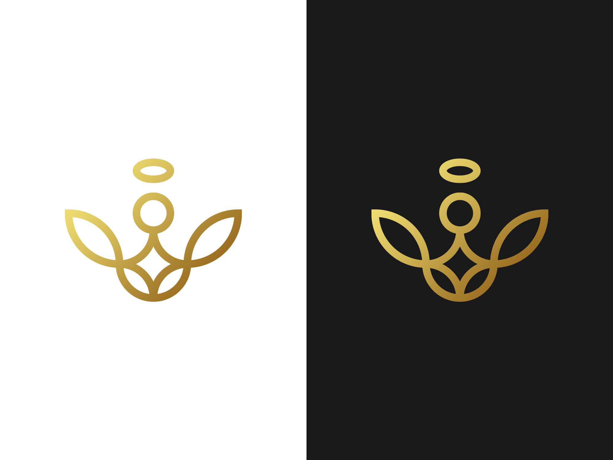 The Angel Monogram Logo – work from freelancer's portfolio Геннадия ...