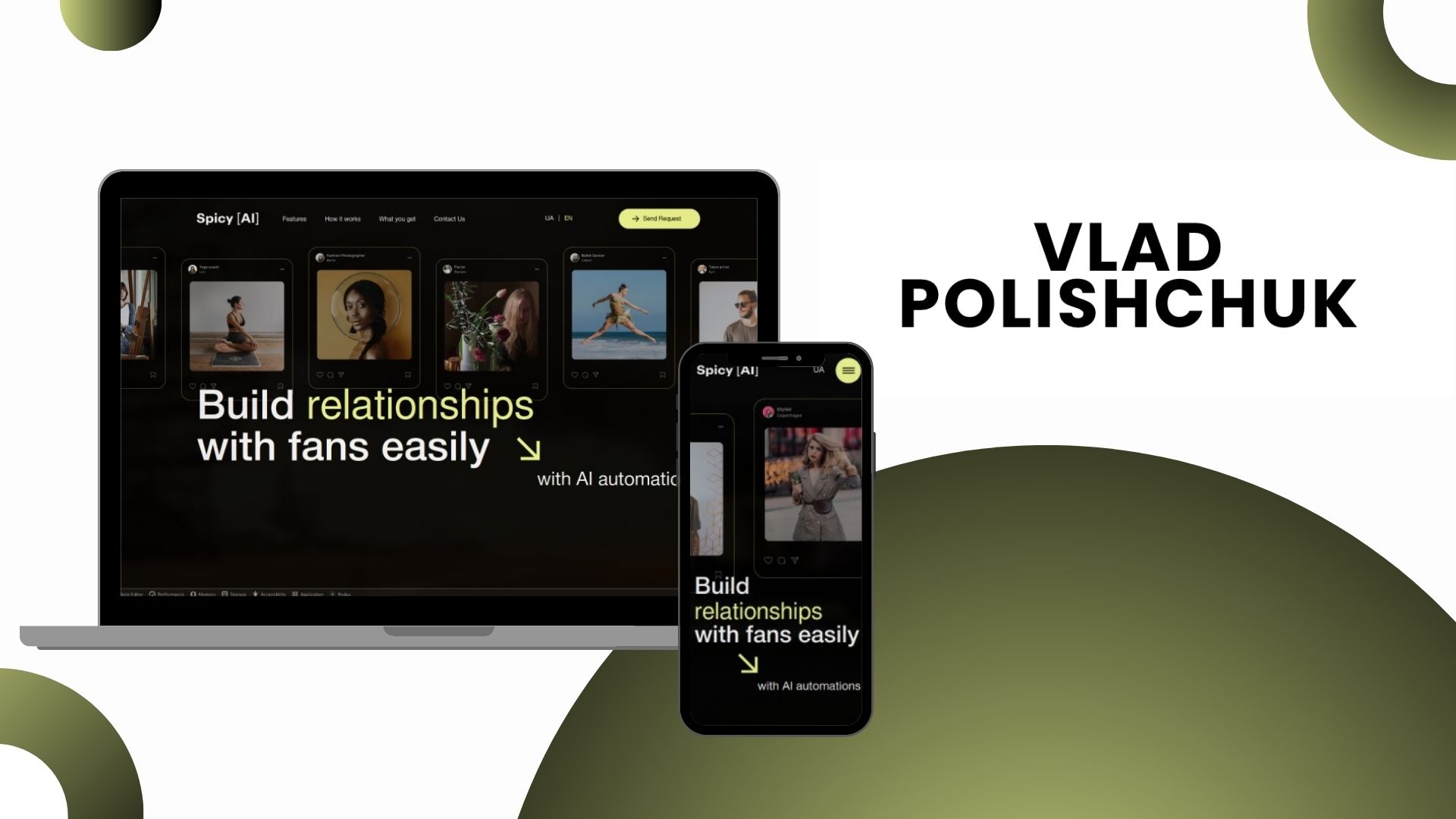 Landing page layout from Figma to HTML/CSS – work from freelancer's portfolio Владислава ...