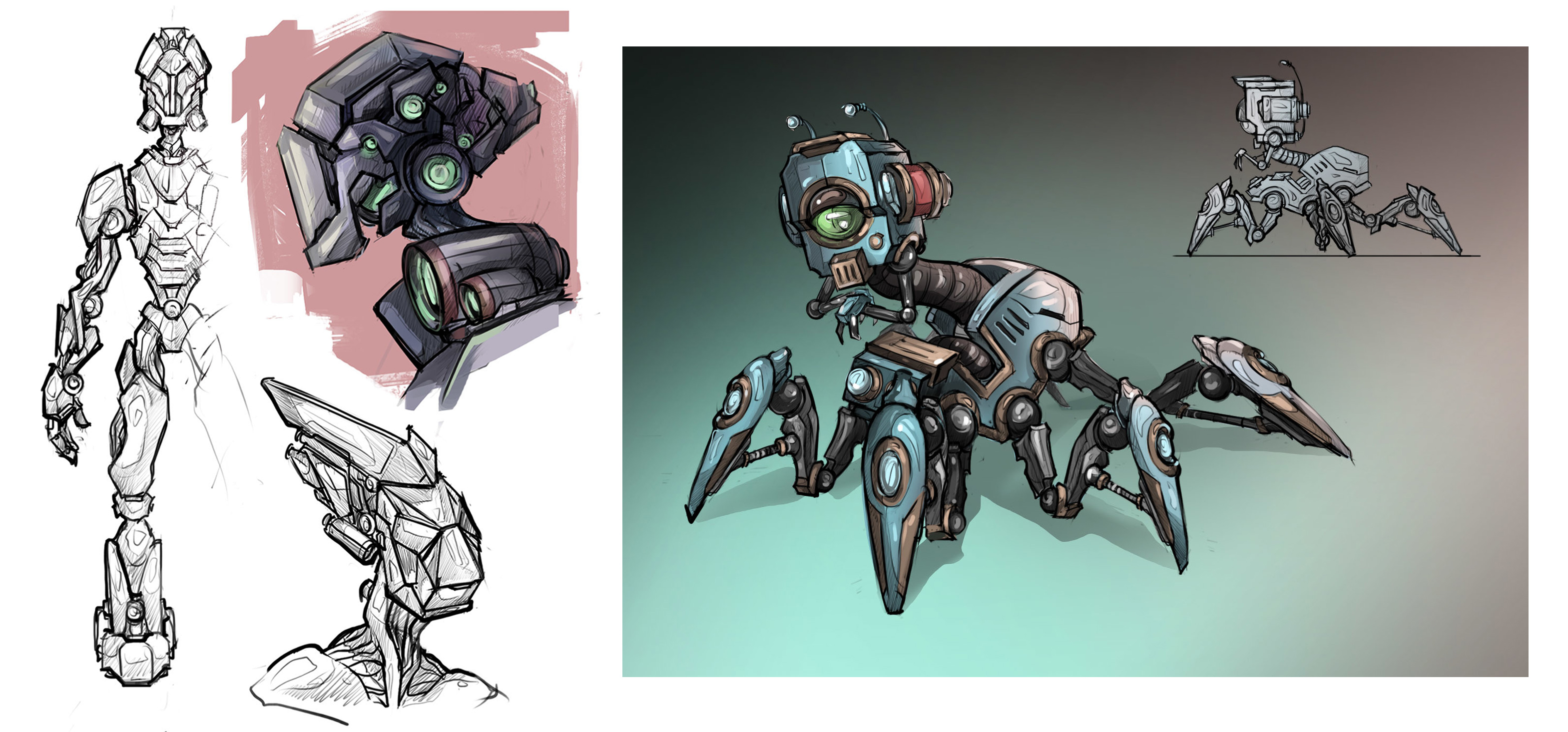 Cartoony Robots 2D Concepts – work from freelancer's portfolio Варвары ...