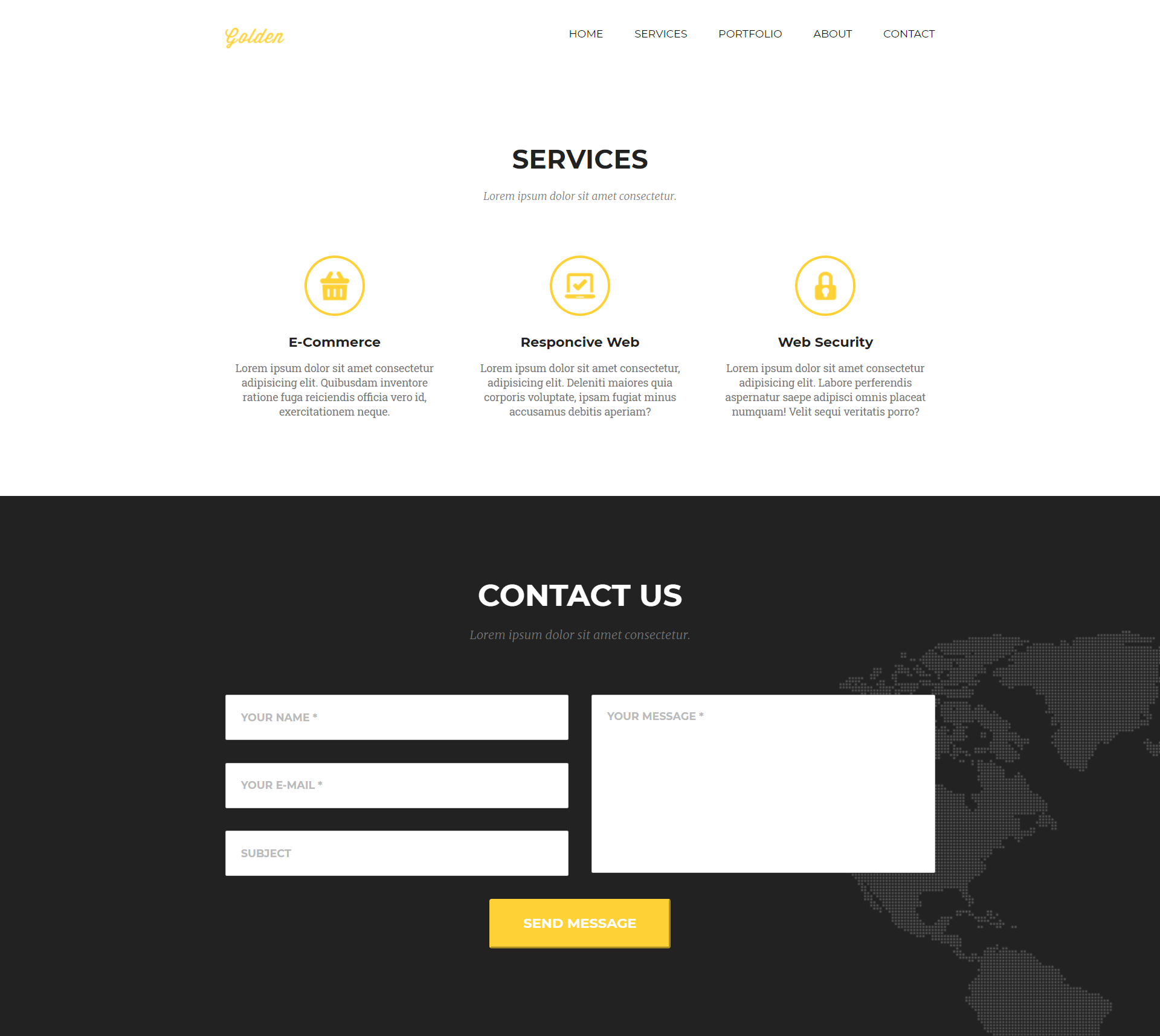 Landing page, form for sending messages – work from a freelancer's ...