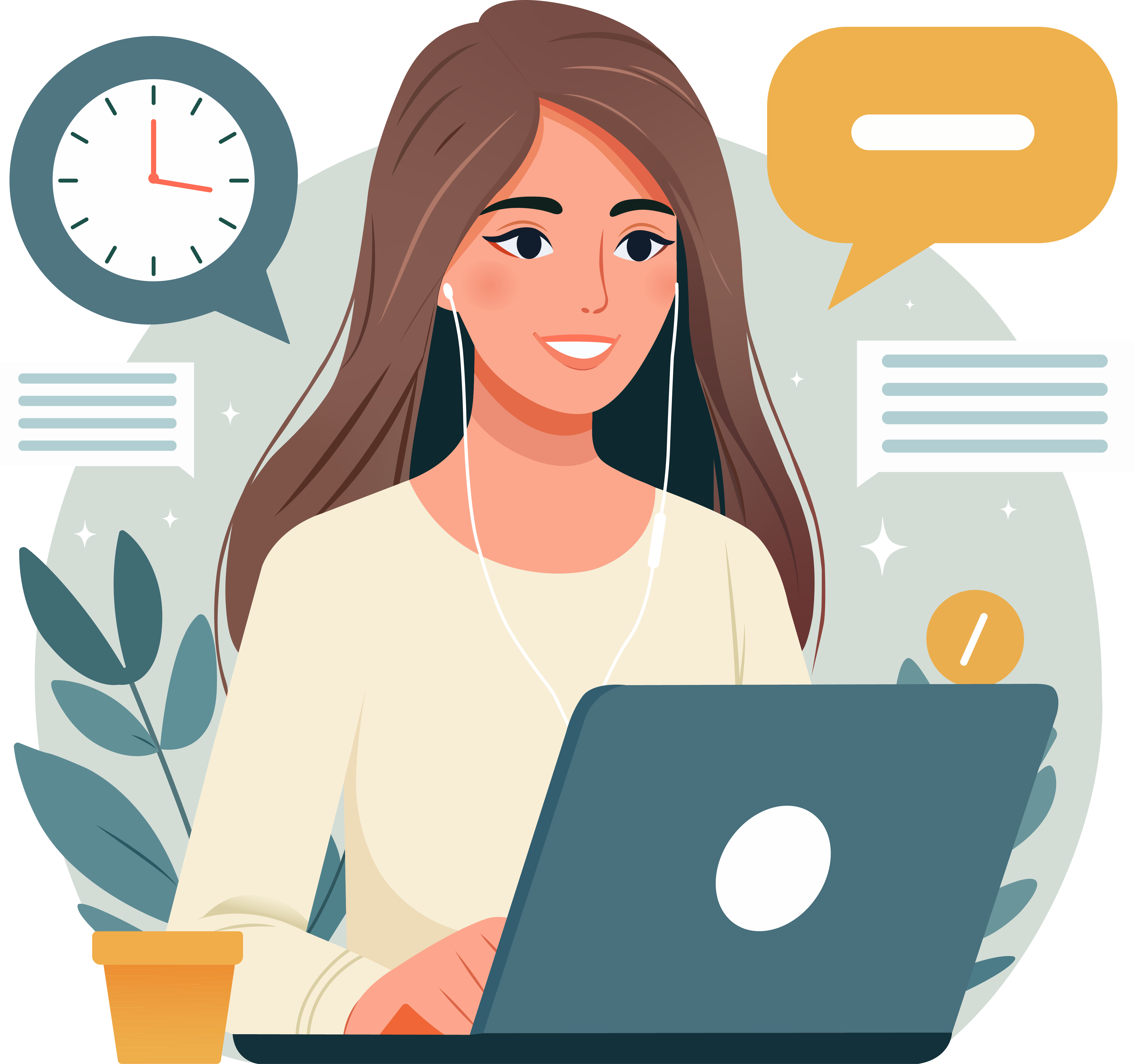 Cartoon flat vector illustration – work from a freelancer's portfolio ...