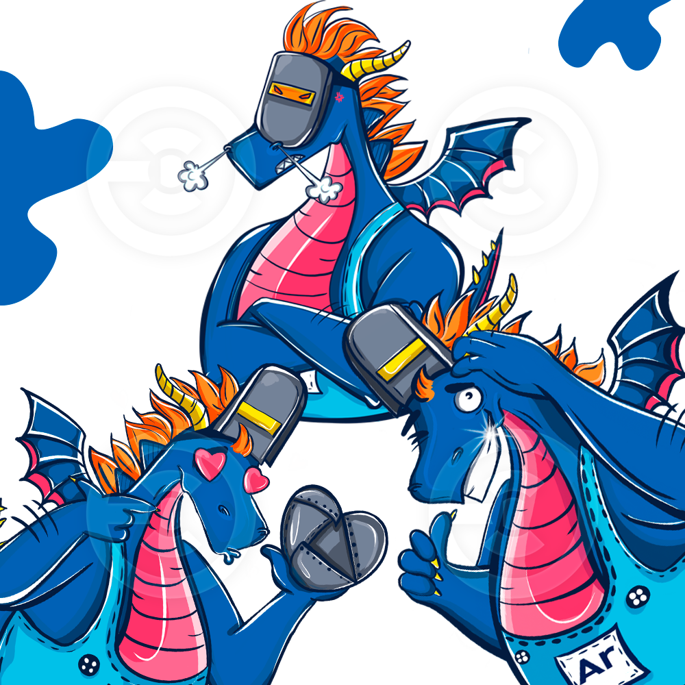 Sticker again. Corporate character – work from a freelancer's portfolio ...