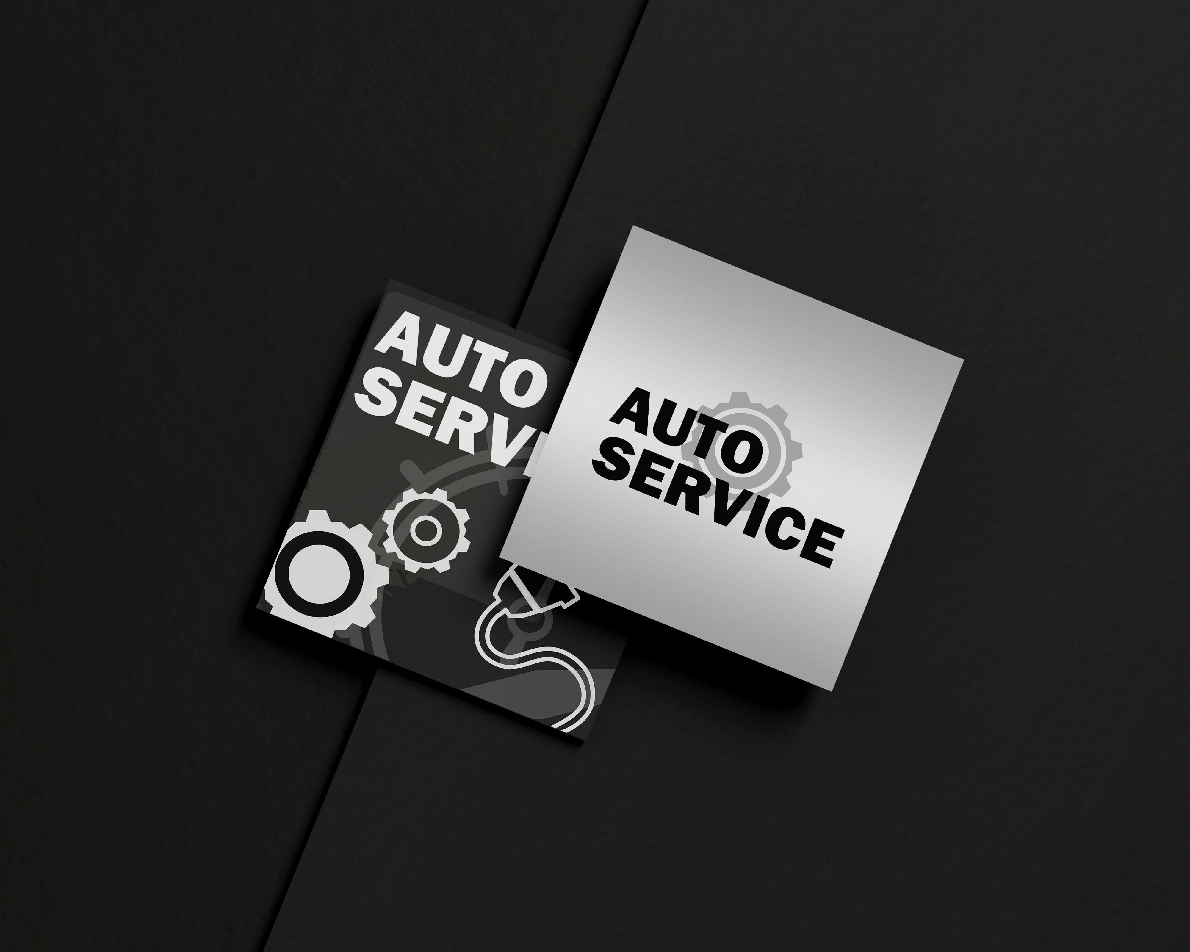 Two-Side Visit Card + Logo for Auto Service – work from a freelancer's ...