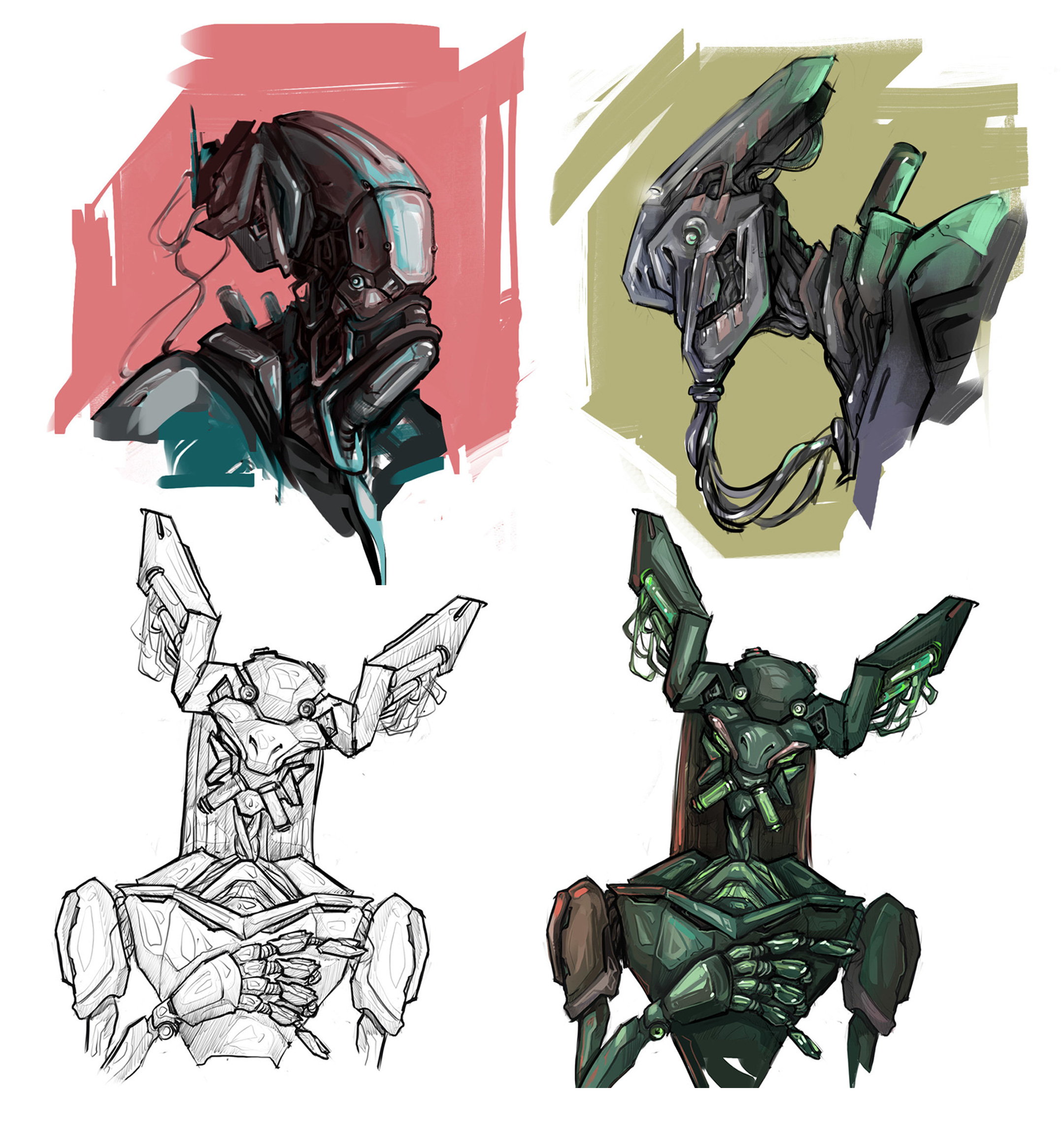 Cartoony Robots 2D Concepts – work from freelancer's portfolio Варвары ...