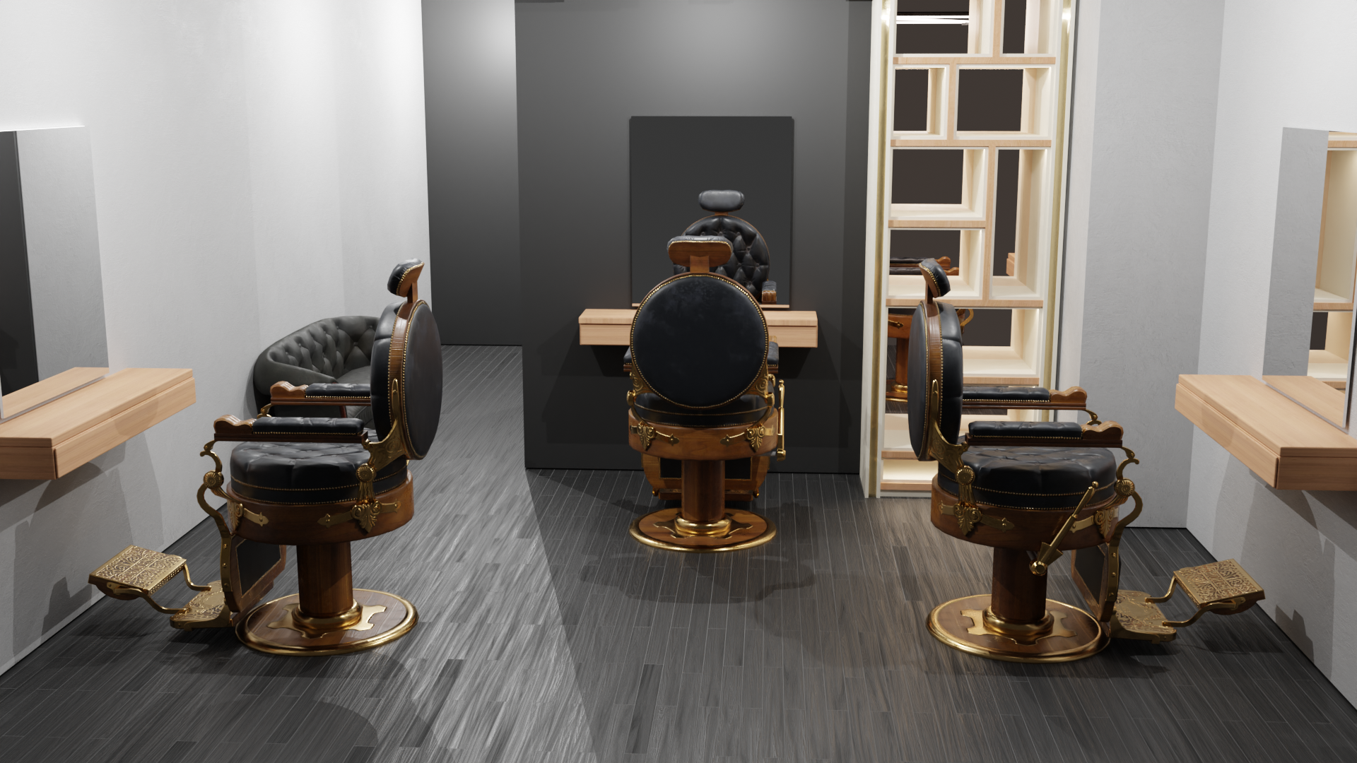Visualization of the interior of BarberShop. – work from freelancer's ...