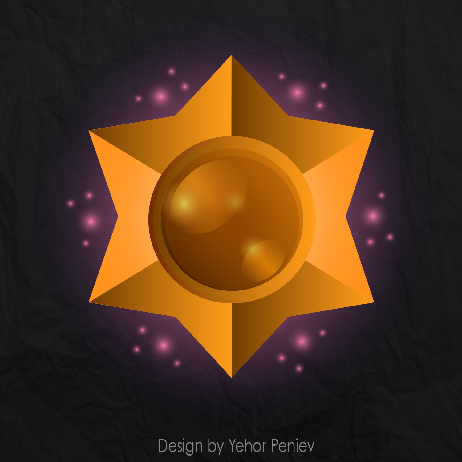 Magic gold star - vector illustration - 2021 – work from a freelancer's ...