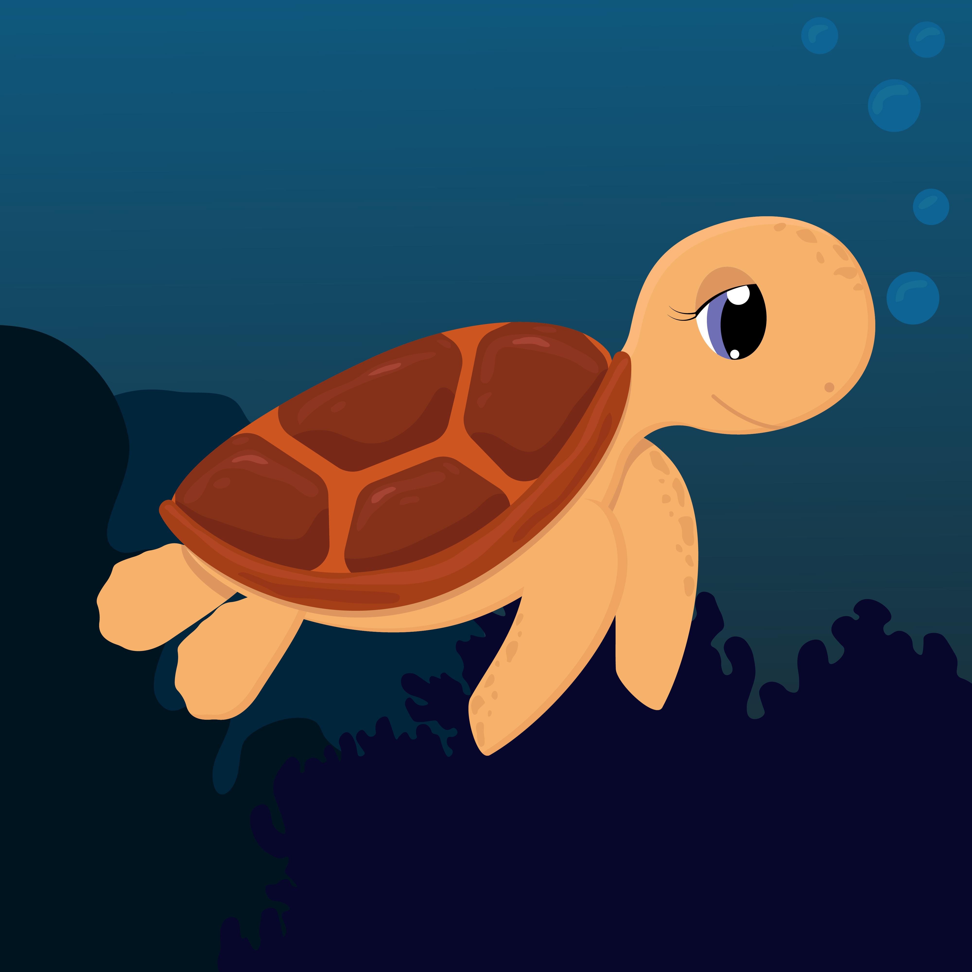 A cute scratch floats under the water. – work from freelancer's ...