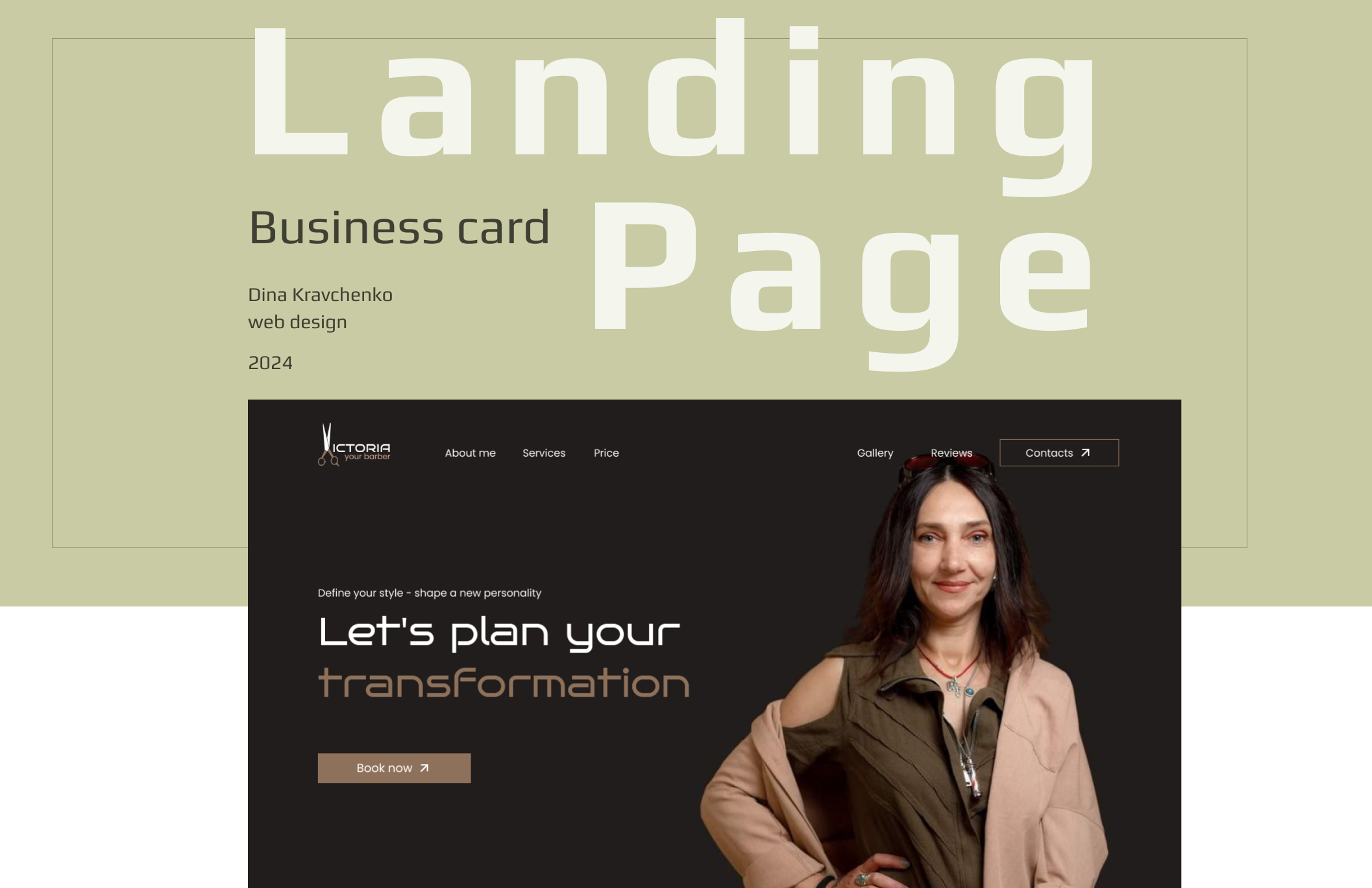 Landing Page Business card UI/UX design – work from freelancer's ...