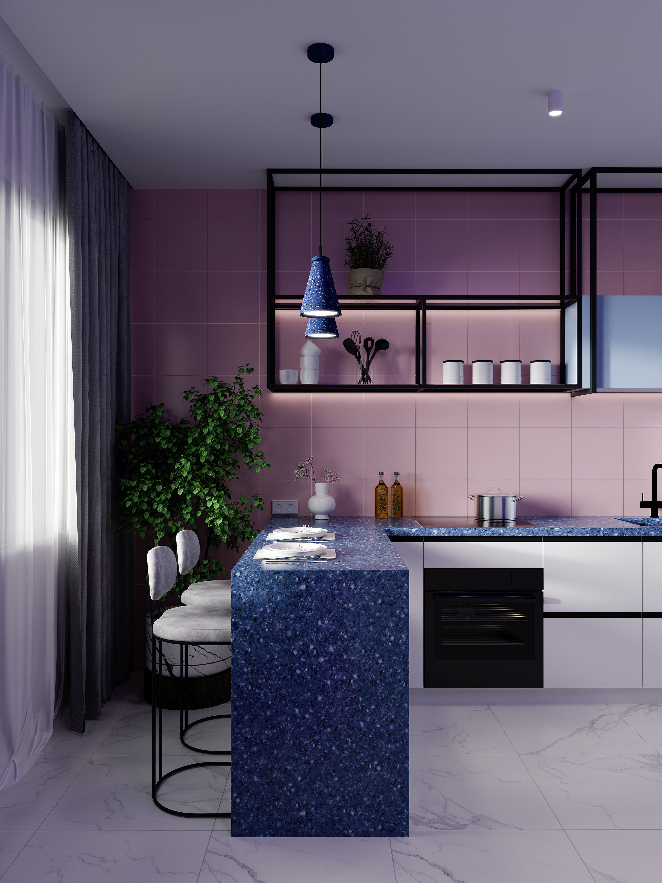 Kitchen in a secondary panel house apartment – work from a freelancer's ...