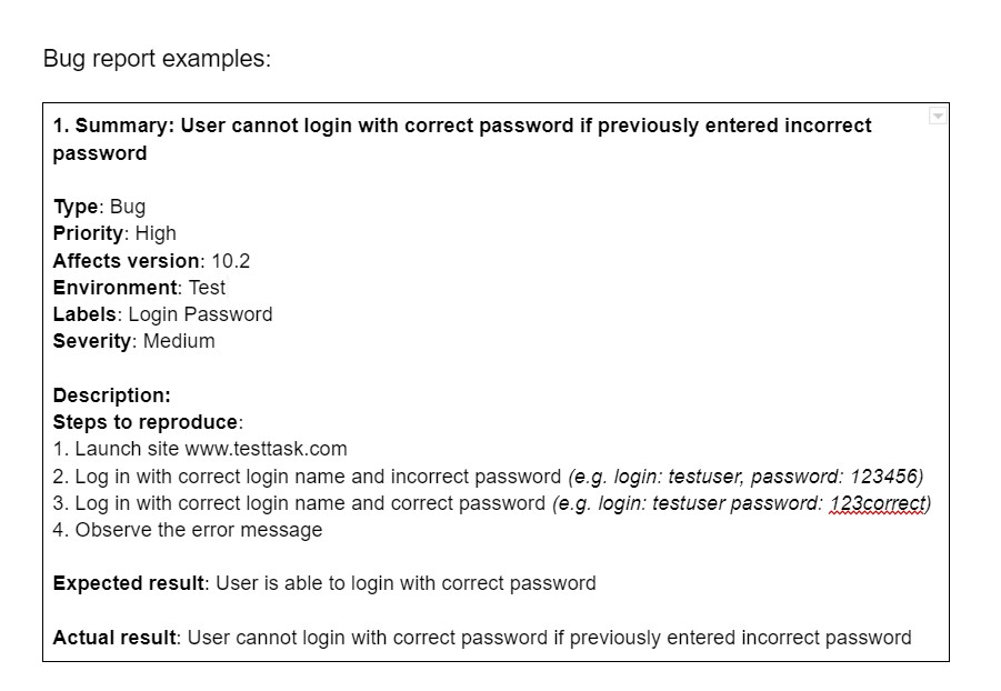 Examples of Case Test – work from a freelancer's portfolio Anastasiia ...
