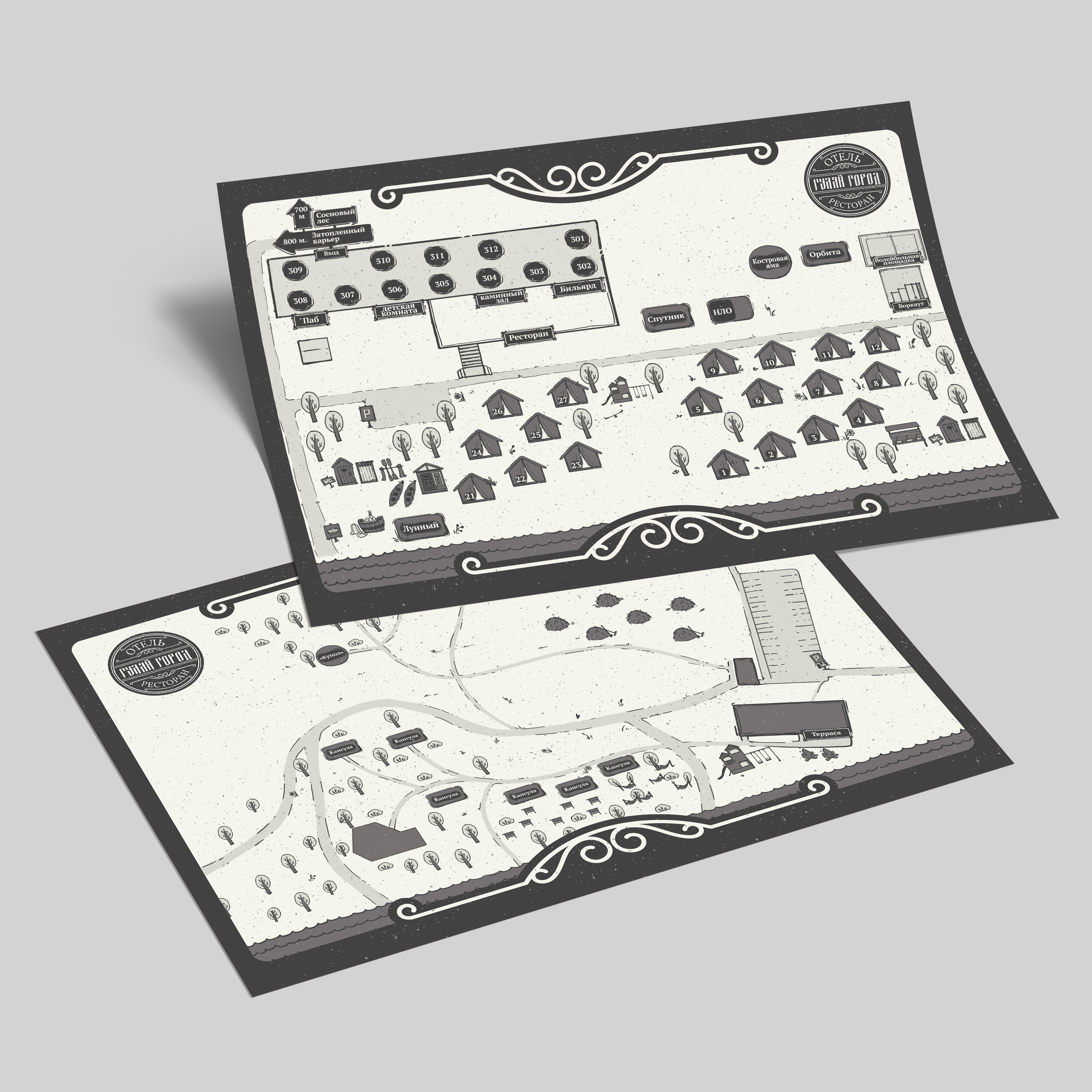 Illustrated map of the area – work from a freelancer's portfolio ...