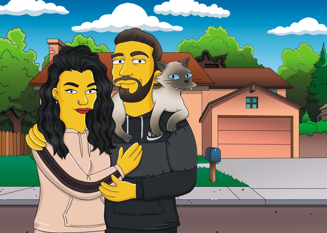 Portrait in the Simpsons style – work from a freelancer's portfolio ...