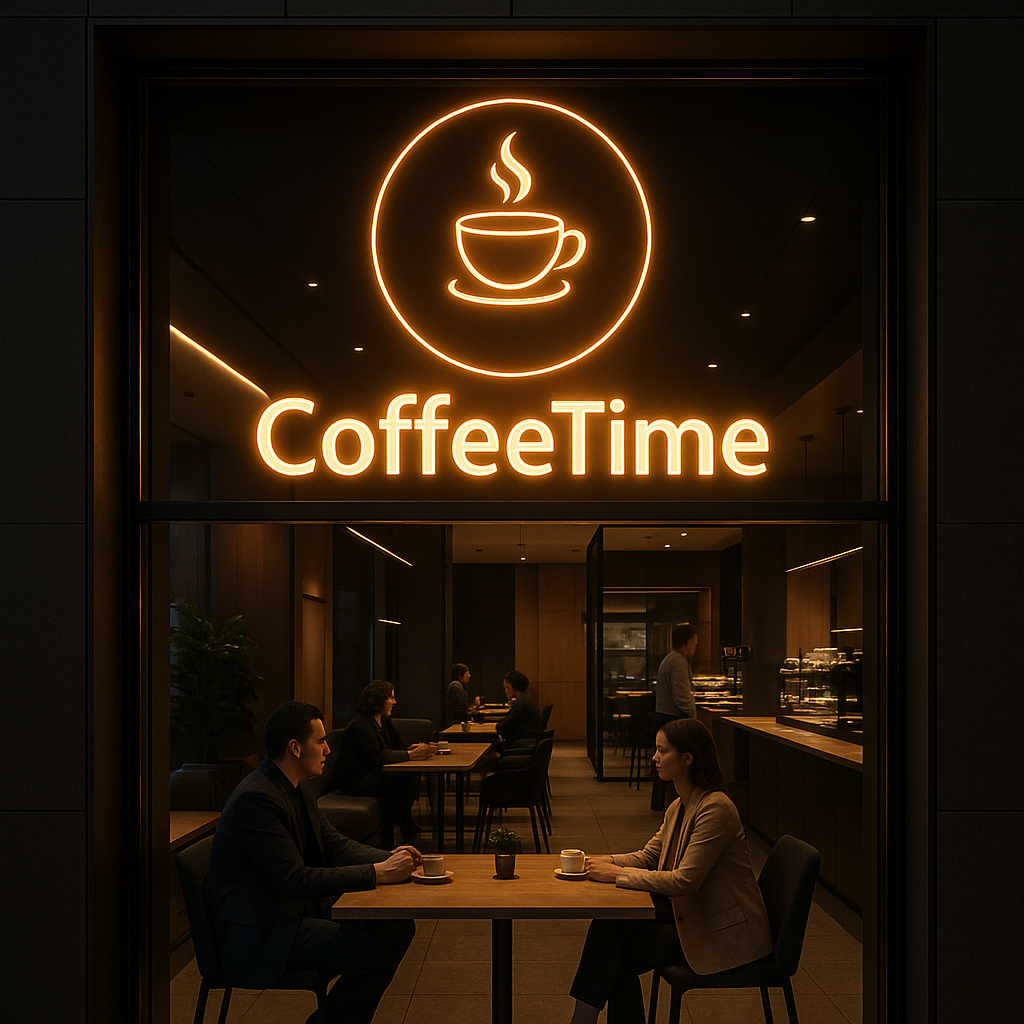 Visualization of the logo on coffee shop #1 – work from freelancer's ...