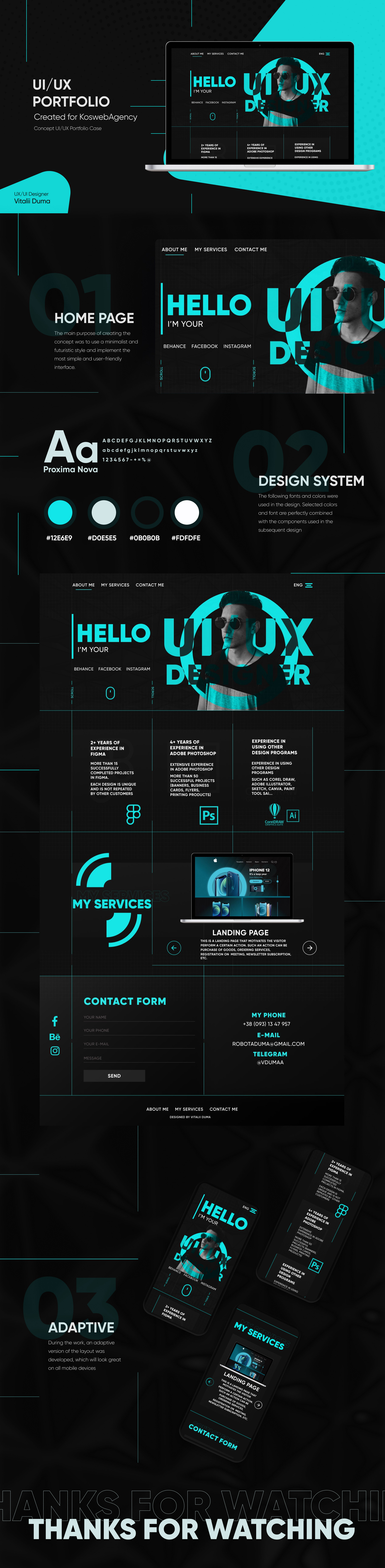 UI/UX Portfolio Concept (UI/UX Designer Portfolio) – work from a ...