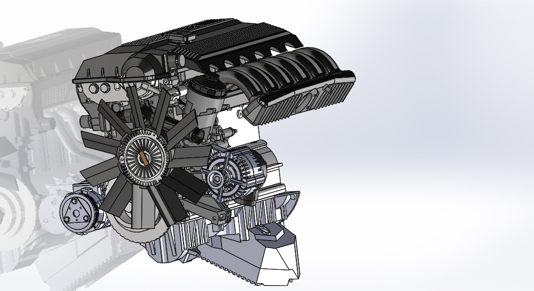 3D BMW engine in SOLIDWORKS. – work from a freelancer's portfolio ...