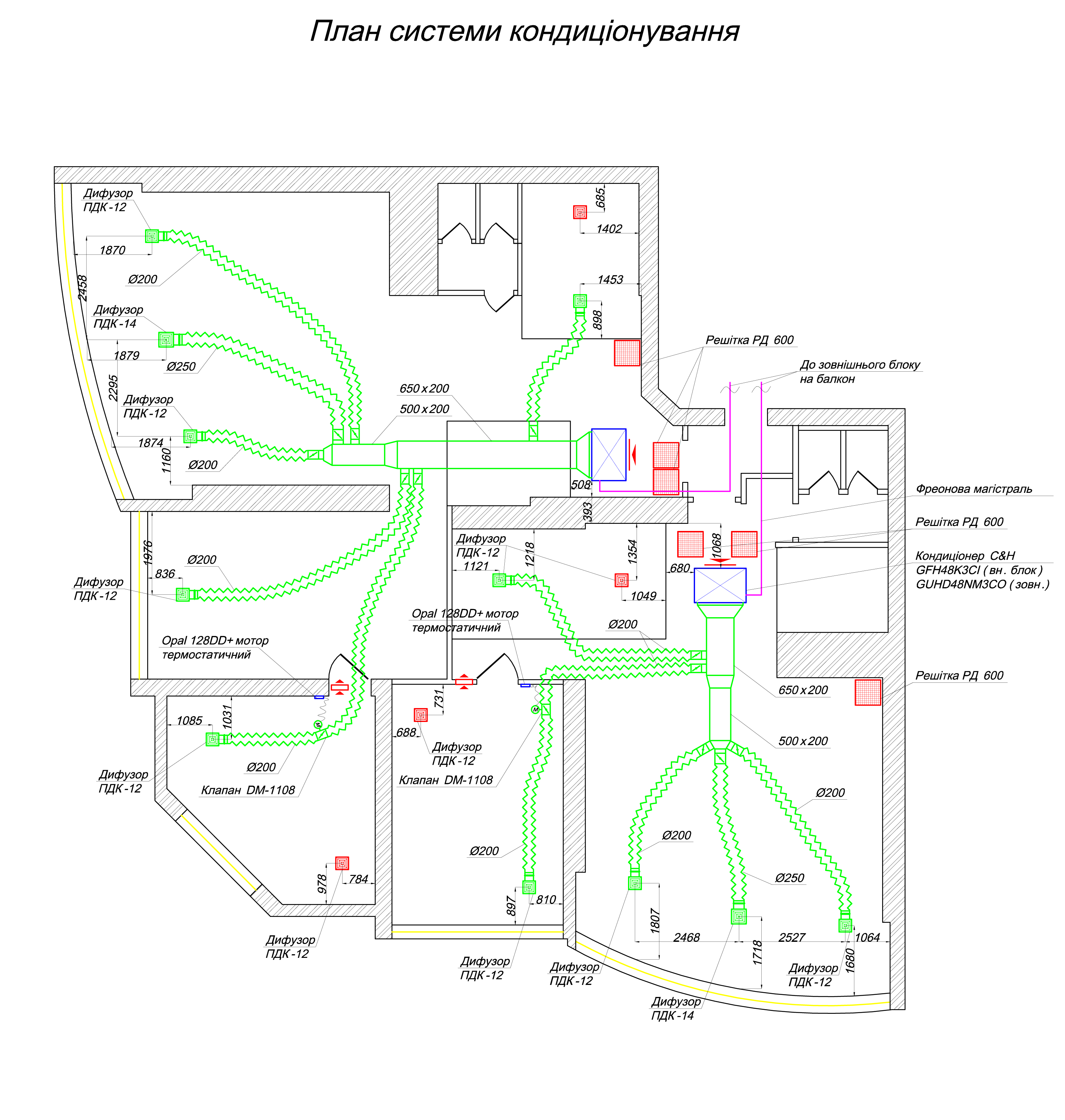 The air conditioning system plan – work from a freelancer's portfolio ...