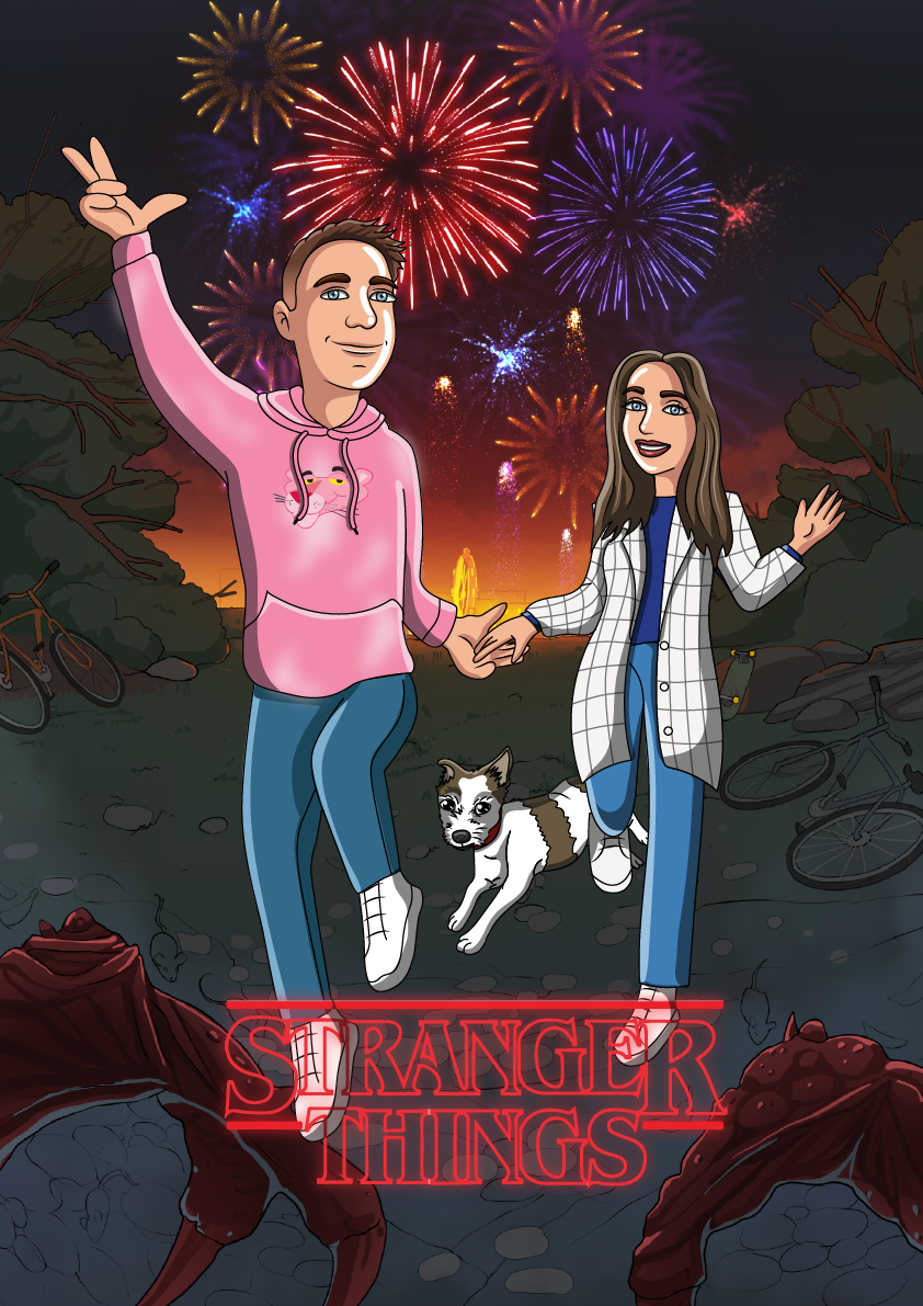 Cartoon portrait in Stranger Things style – work from freelancer's ...