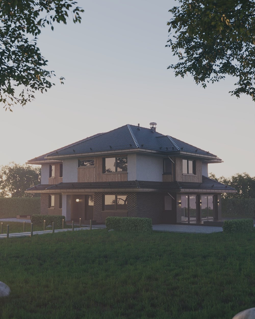 exterior design forest home – work from freelancer's portfolio Utkir ...