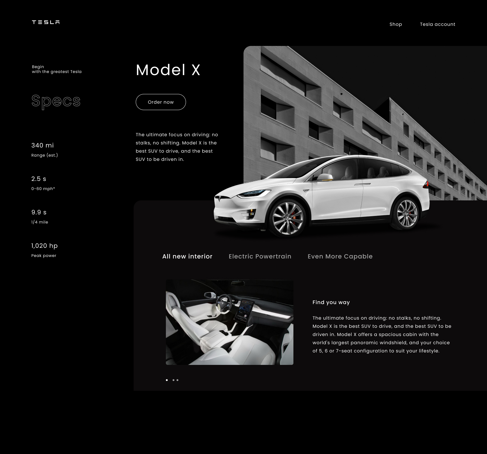 The Tesla Model X – work from freelancer's portfolio Анны | example ...