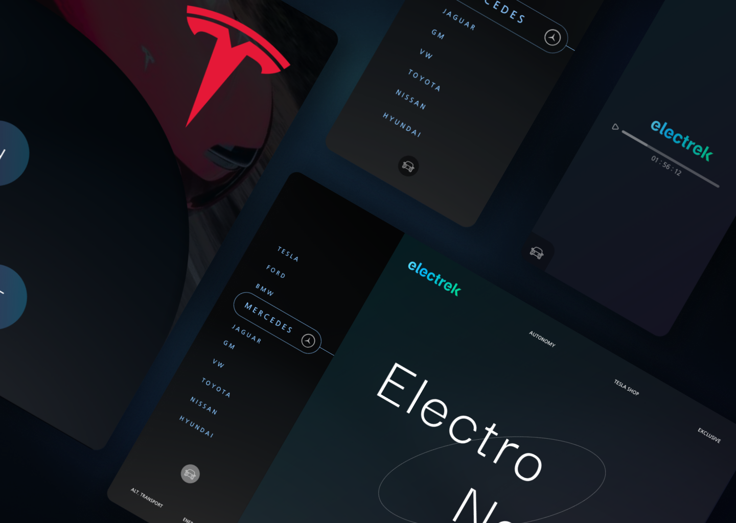 Electrek website rebrending – work from a freelancer's portfolio Никиты ...